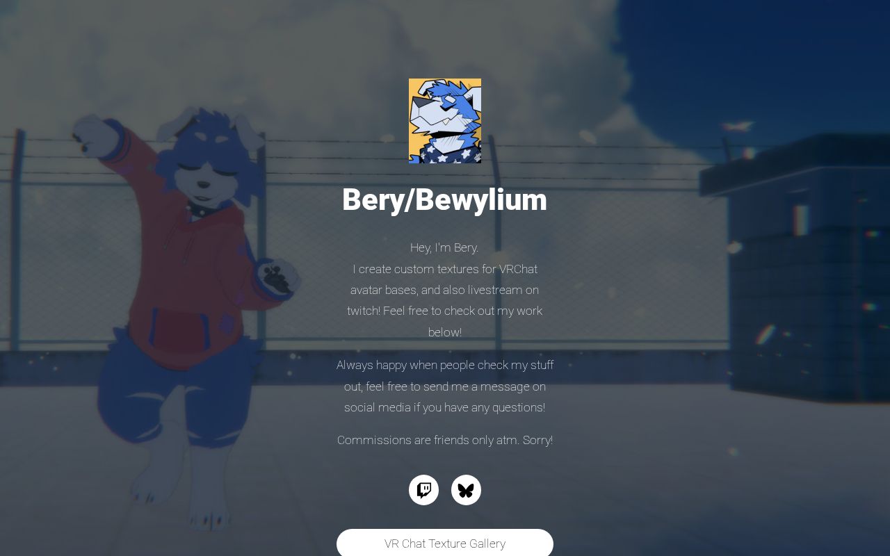 Bery - VR Chat Avatar Textures - Streaming and more.